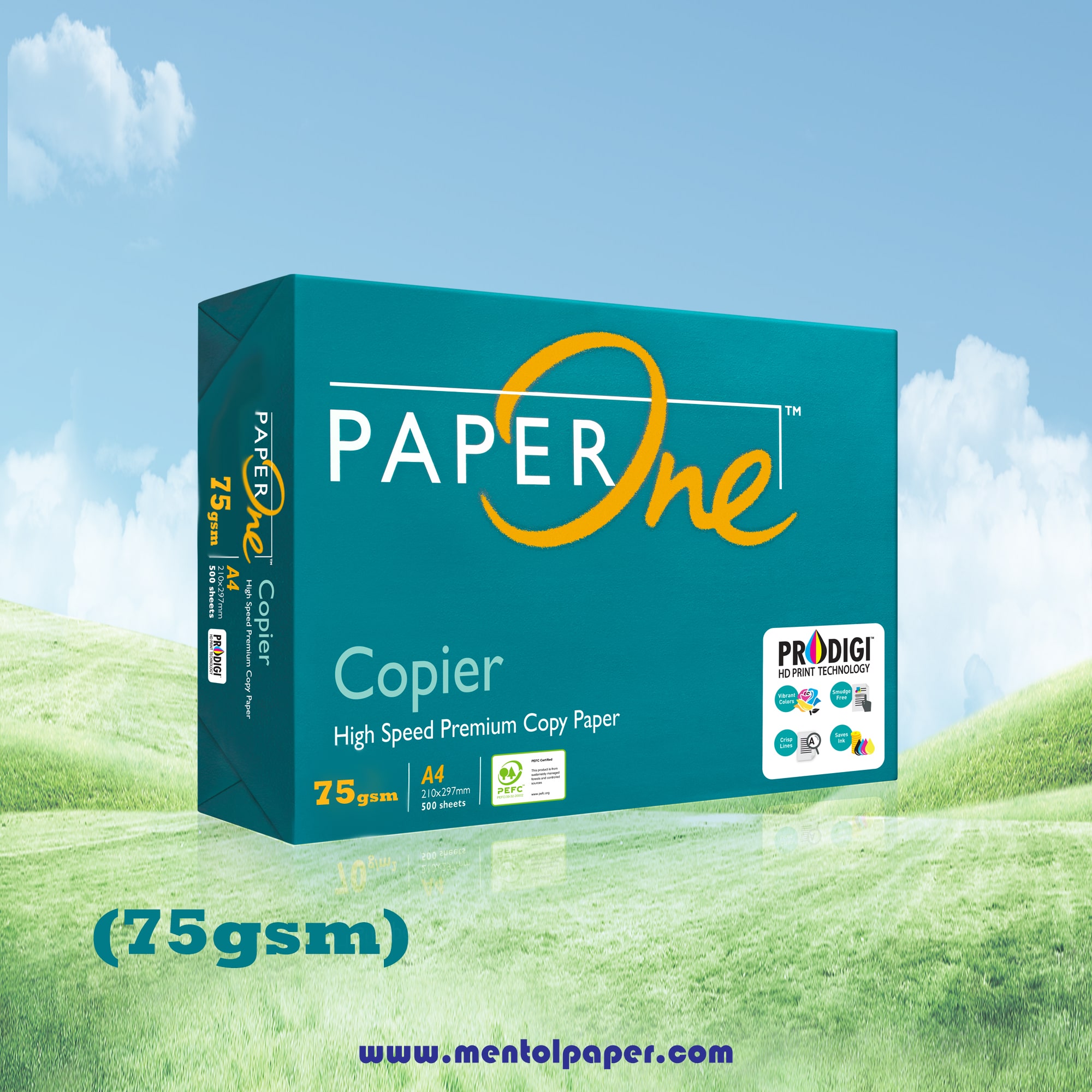 A4 PAPER ONE COPIER 75GSM 500 S Mentol Paper