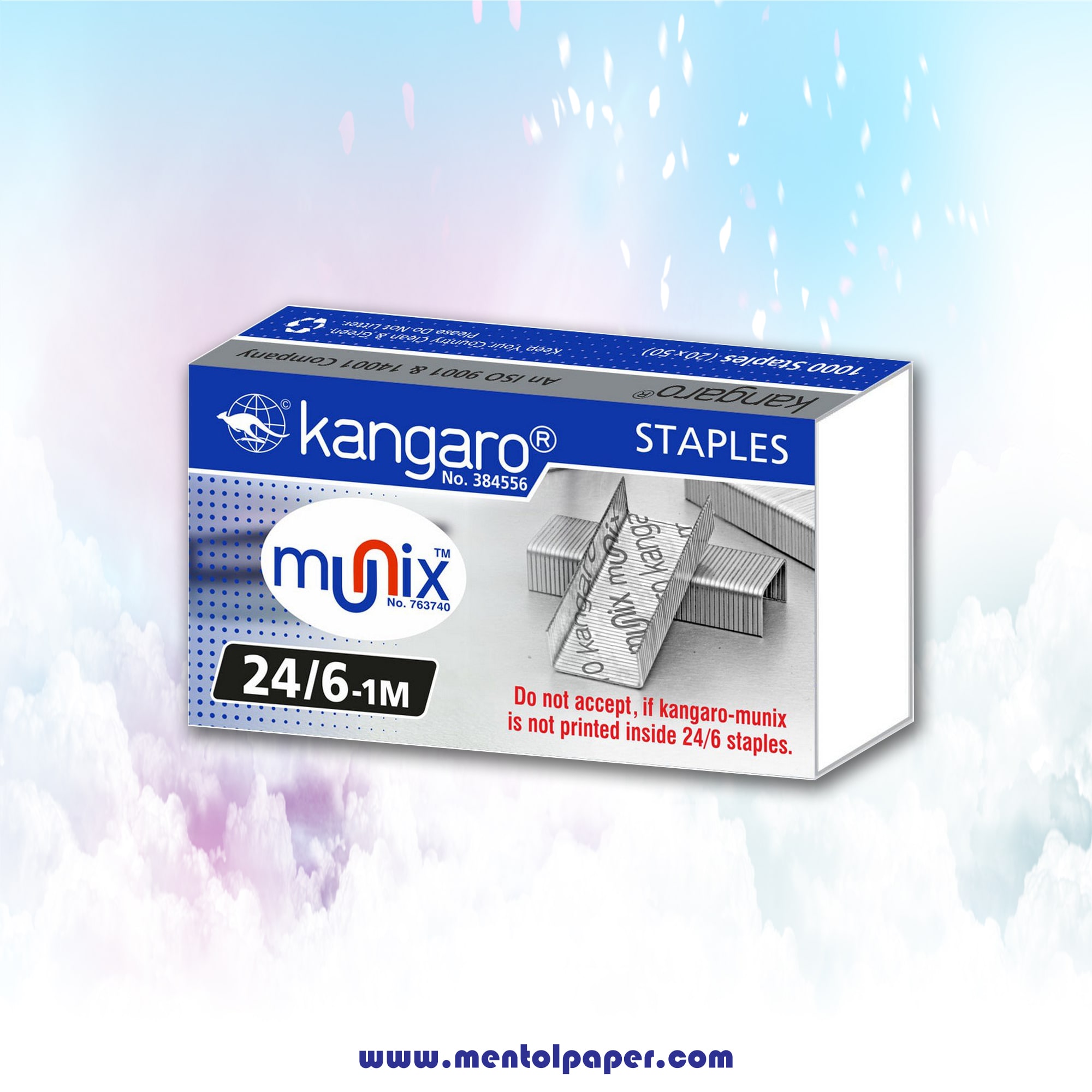 KANGARO STAPLES NO.24/6-1M – Mentol Paper