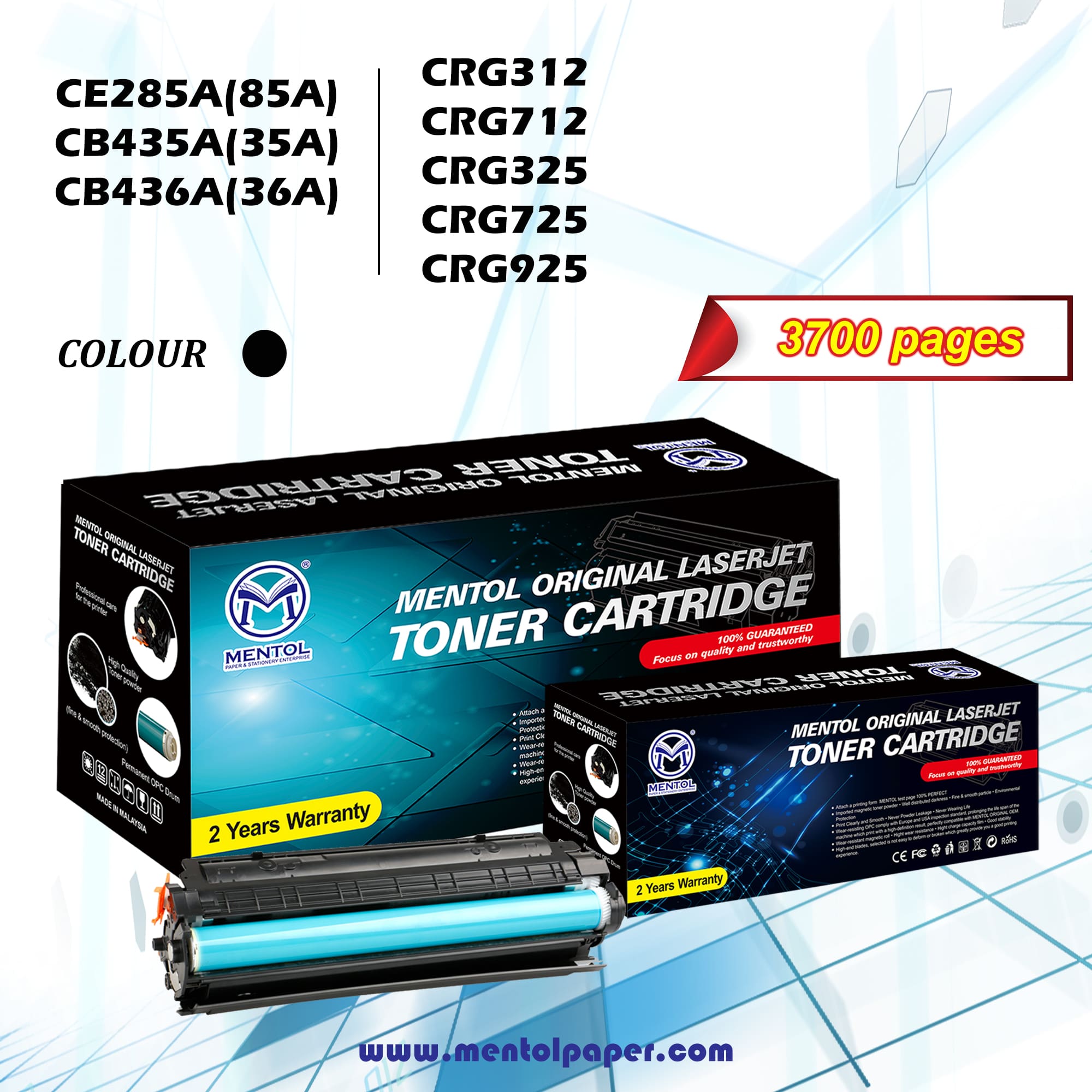 M04 MENTOL ORIGINAL LASERJET TONER CARTRIDGE [HP & CANON CE285A(85A ...